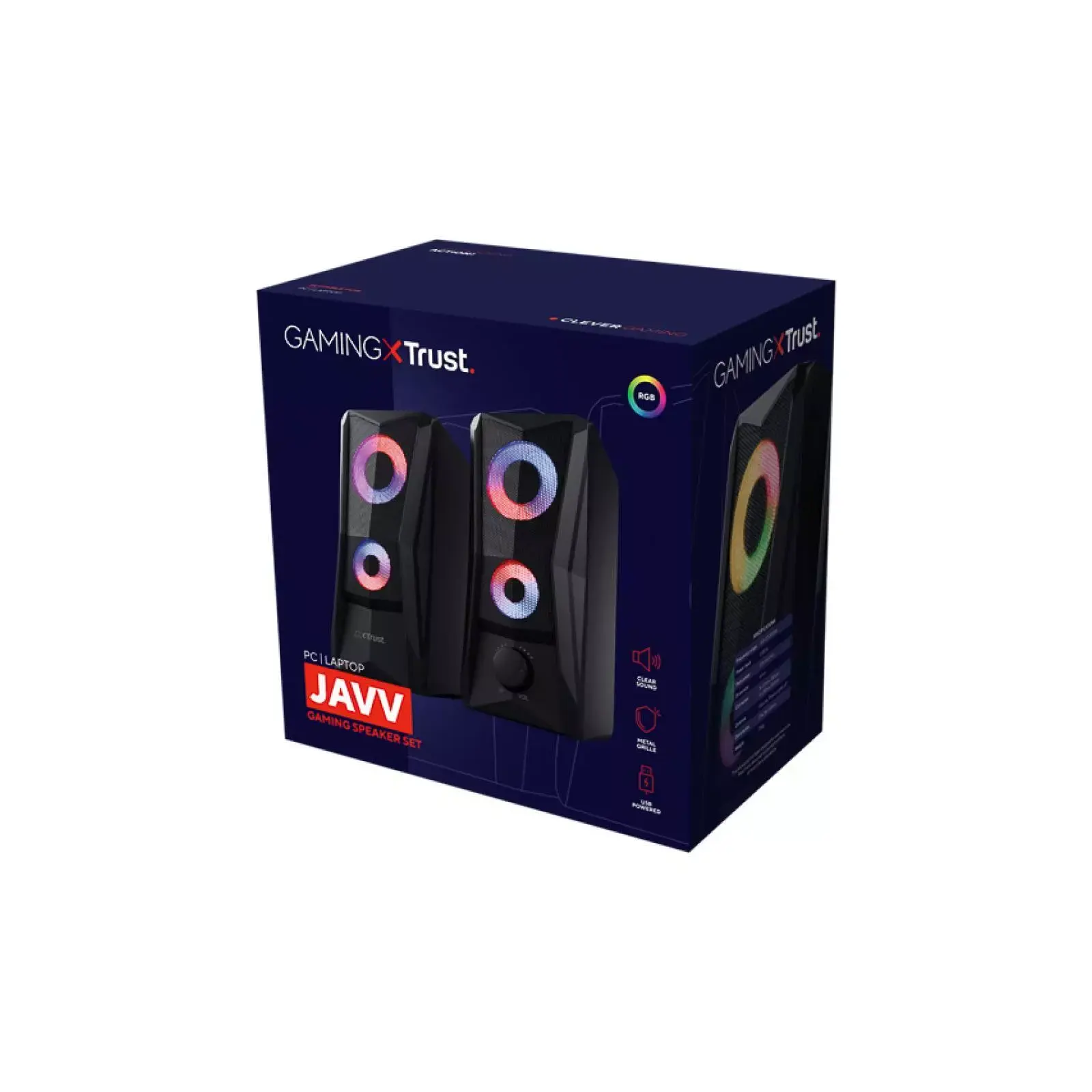 Trust Gaming GXT 606B Javv 2.0 PC Lautsprecher mit RGB LED Beleuchtun ...