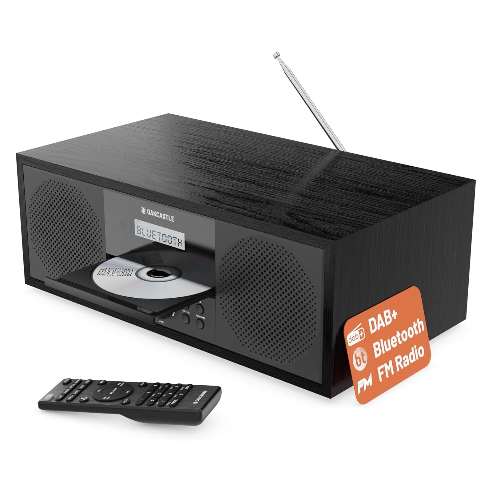 CD Radio, DAB+ FM, USB, Bluetooth, Fernbedienung, OAKCASTLE DAB500, W ...