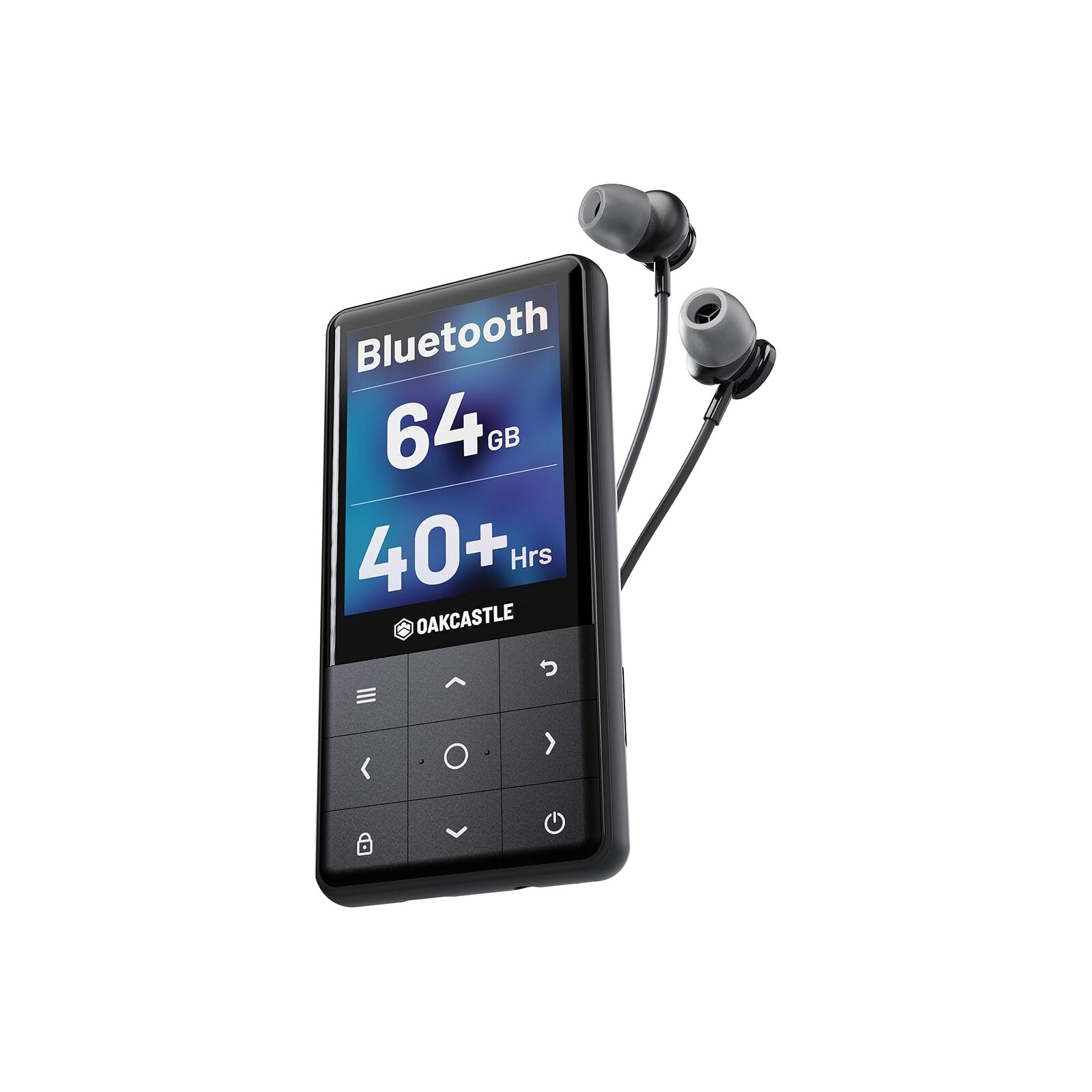 MP3-Player 64 GB, BT, microSD bis 128 GB, 50 h Akku, MP300, Oakcastle ...